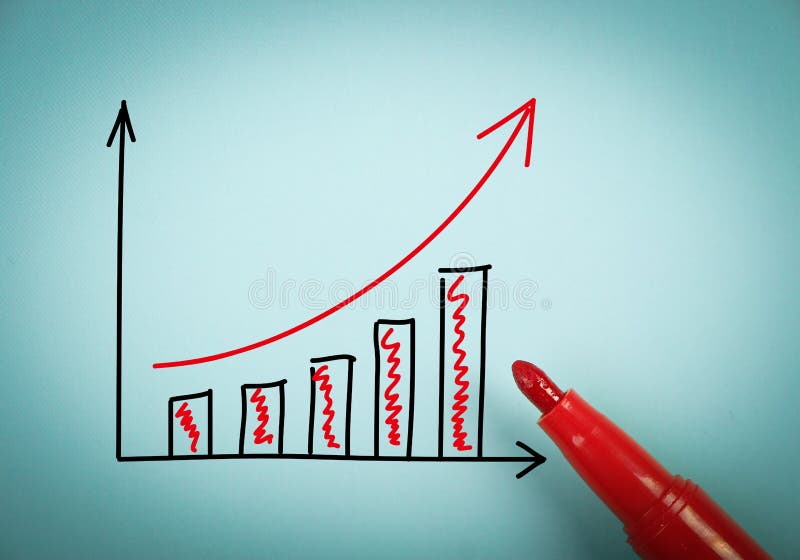 Growth graph stock illustration. Illustration of graphic - 53977105