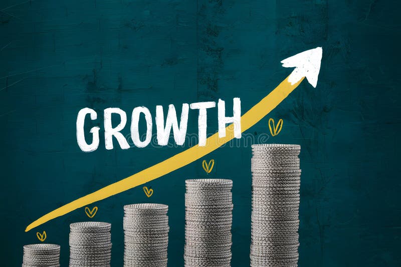 Growth Graph Chart, Development Arrows, Competition Concept, Rise ...