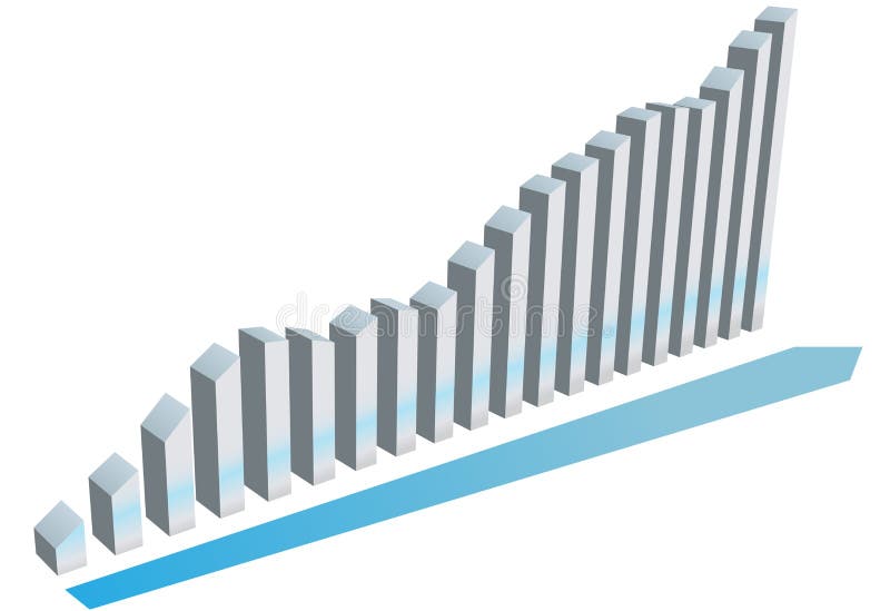 Growth Graph Charts System Progress Stock Vector - Illustration of ...