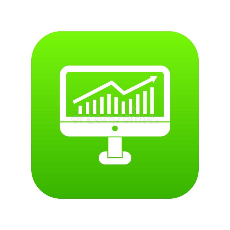 Green Growth Arrow Chart Icon, Cartoon Style Stock Vector ... Green Growth Arrow Chart Icon, Cartoon Style Stock Vector ...