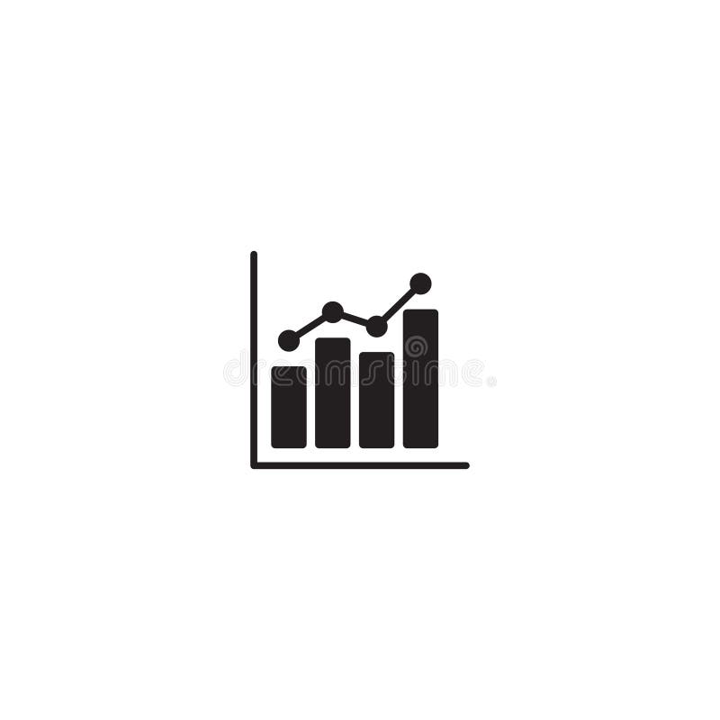 Growth Graph Icon Vector in Line Style. Growing Chart Sign Symbol Stock ...
