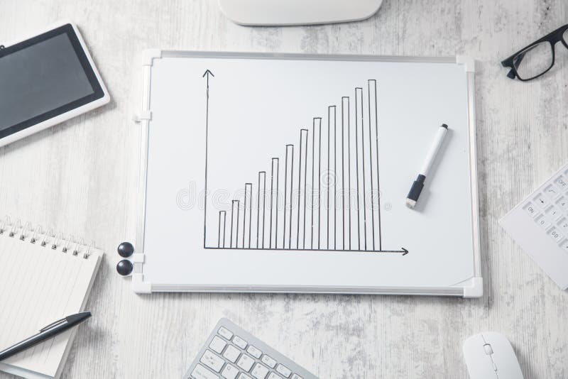Growth Graph in Office Desk. Business Development Concept Stock Image ...