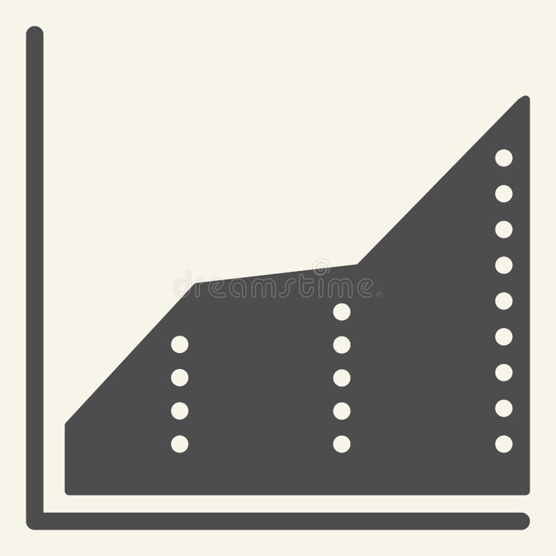 Growth Graph Solid Icon. Chart Vector Illustration Isolated on White ...
