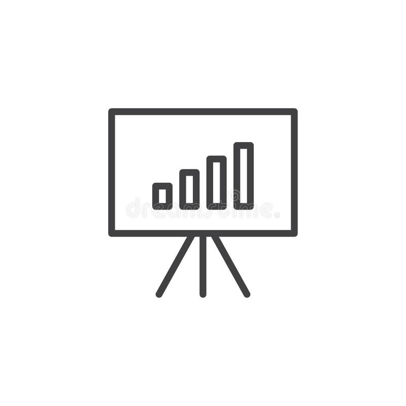 Statistics Outline Icon Set Stock Vector - Illustration of computer ...