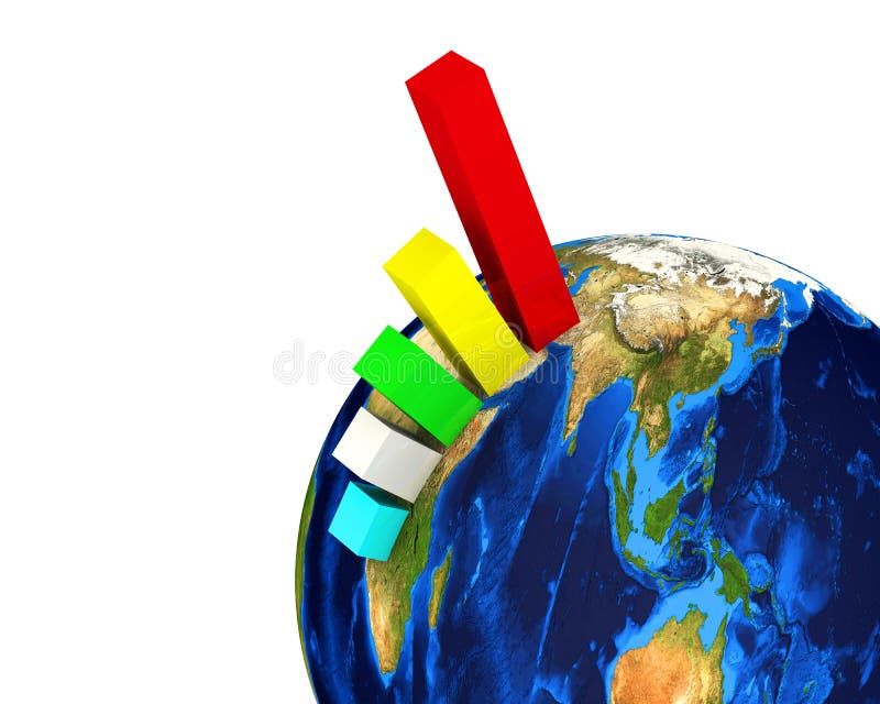 Statistical Data of the Planet Earth Stock Illustration - Illustration ...