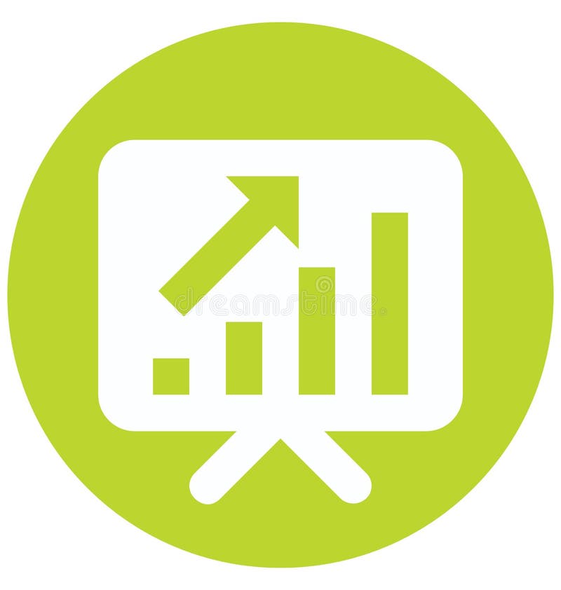 Growth Graph Two Colors Glyph Vector Icon Isolated and Editable Stock ...