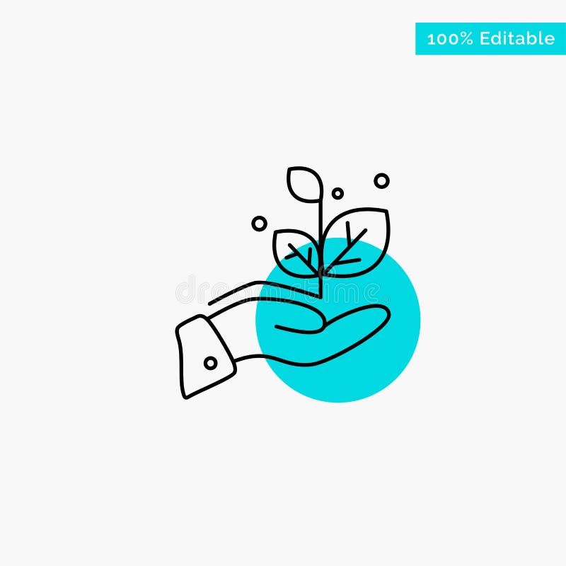 Growth, Grow, Hand, Success Turquoise Highlight Circle Point Vector ...