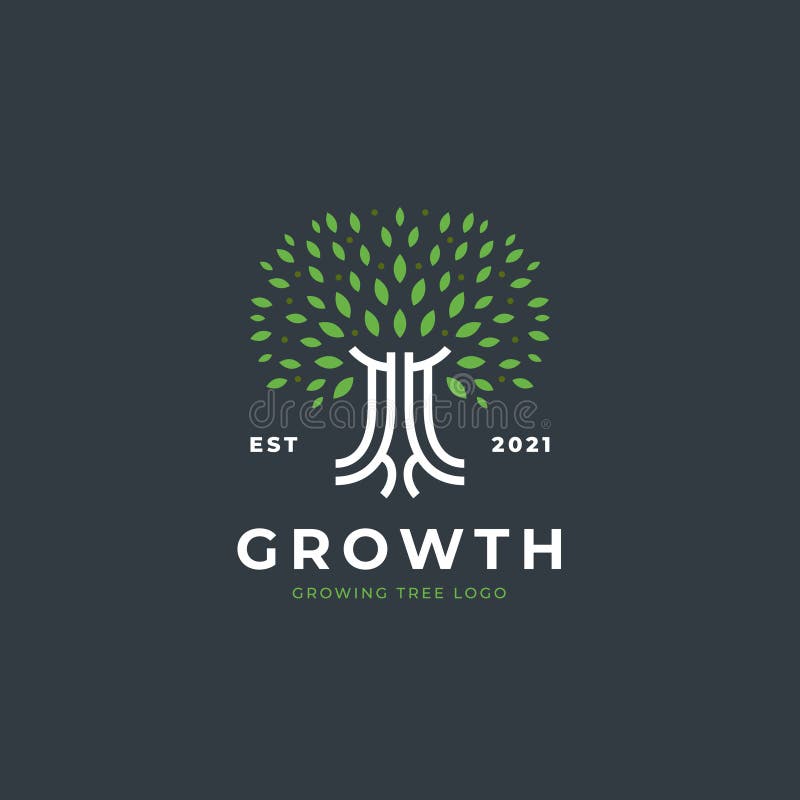 Growth Growing Tree Logo, Ecology Environment Friendly Symbol Logo Icon ...