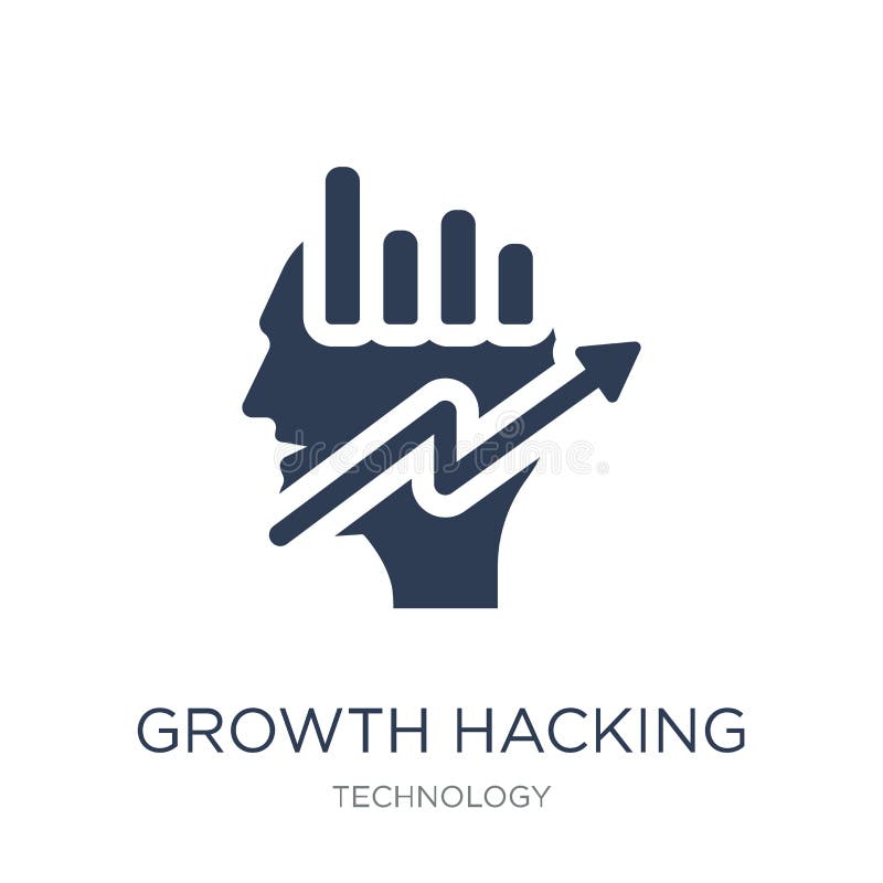Growth Hacking Icon. Trendy Flat Vector Growth Hacking Icon on W Stock ...