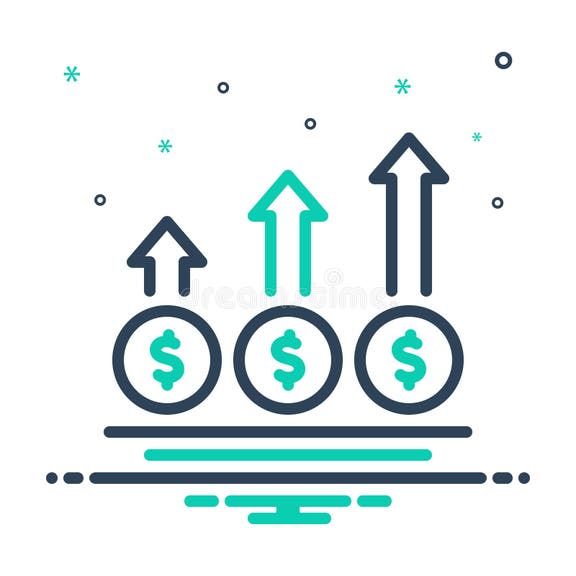Mix Icon for Growth, Augmentation and Income Stock Vector ...