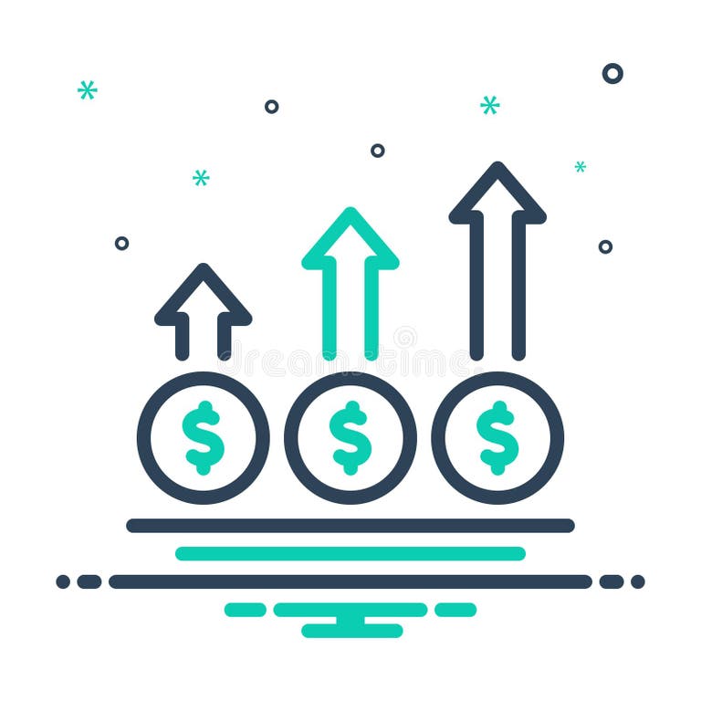 Mix Icon for Growth, Augmentation and Income Stock Vector ...