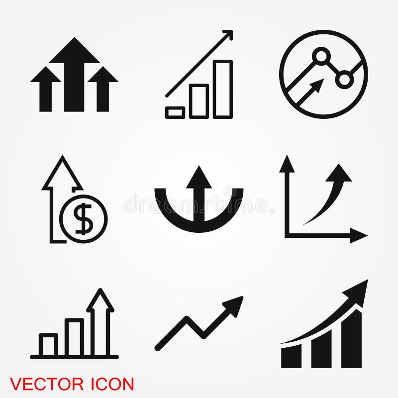 Growth Icon, Business Infographic Icon, Vector Growth Symbol Stock ...