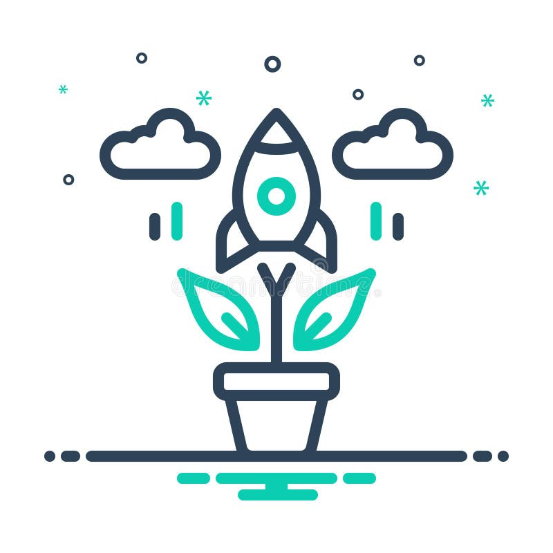 Mix Icon for Growth, Development and Increase Stock Vector ...