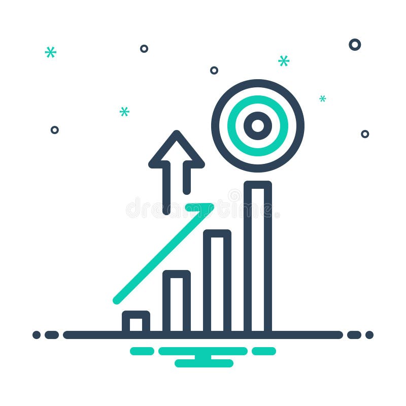 Mix Icon for Growth, Graph and Progress Stock Vector - Illustration of ...