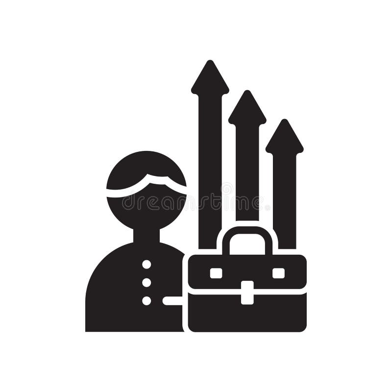 Growth Icon Vector Sign and Symbol Isolated on White Background, Growth ...