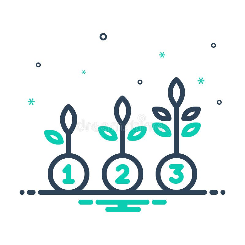 Mix Icon for Growth, Progress and Up Stock Illustration - Illustration ...