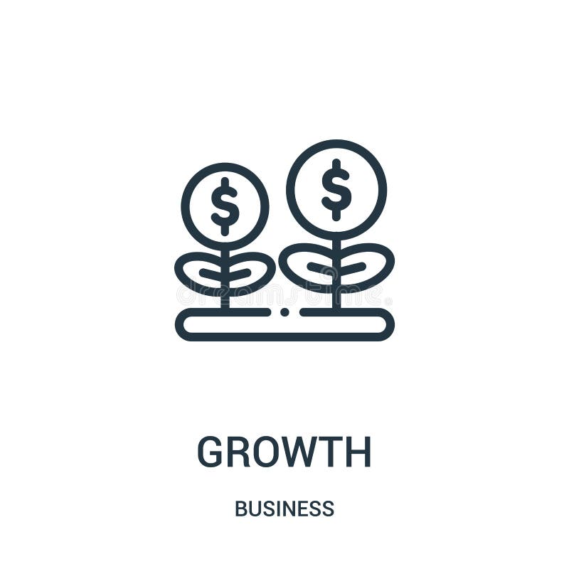 Growth Icon Vector from Business Collection. Thin Line Growth Outline ...