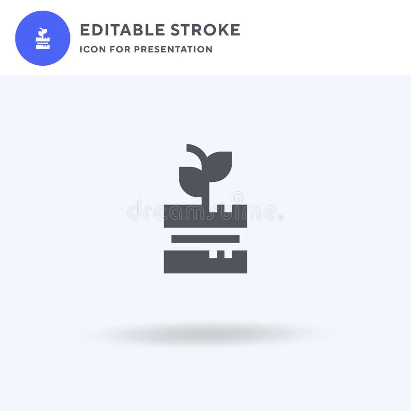 Growth Icon Vector, Filled Flat Sign, Solid Pictogram Isolated on White ...