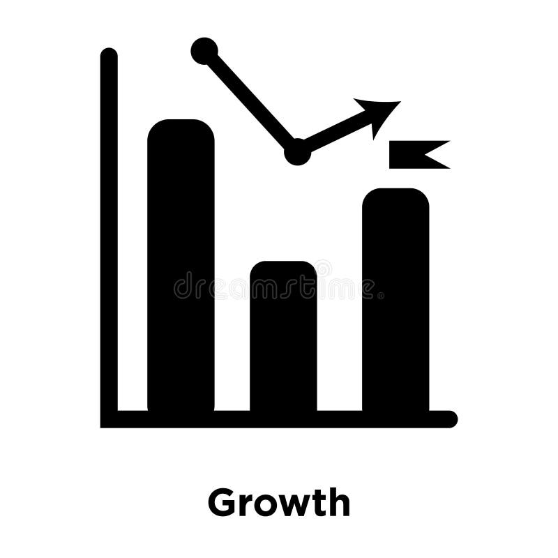 Growth Icon Vector Isolated on White Background, Logo Concept of Stock ...