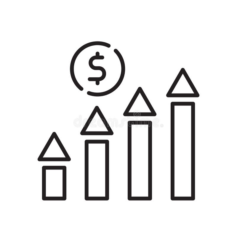 Growth Icon Vector Isolated on White Background, Growth Sign , Sign and ...