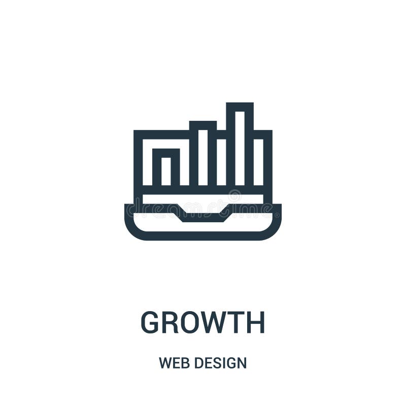 Growth Icon Vector from Web Design Collection. Thin Line Growth Outline ...