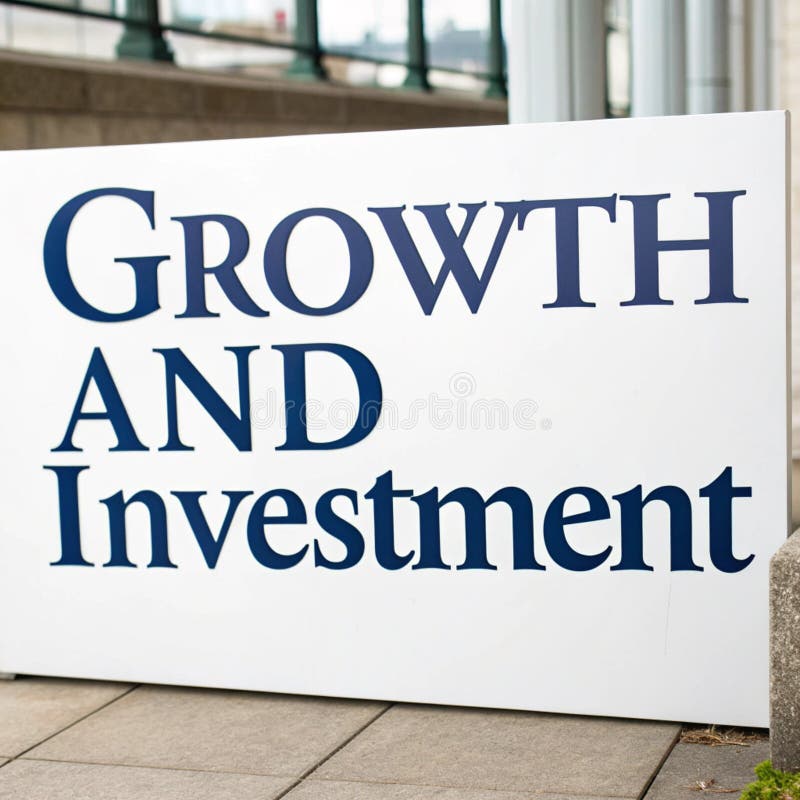 Growth and Investment Isolated on White Background Stock Illustration ...