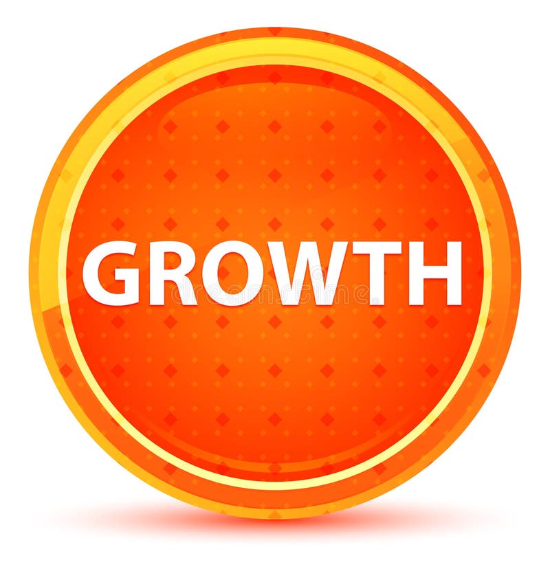 Growth Natural Orange Round Button Stock Illustration - Illustration of ...