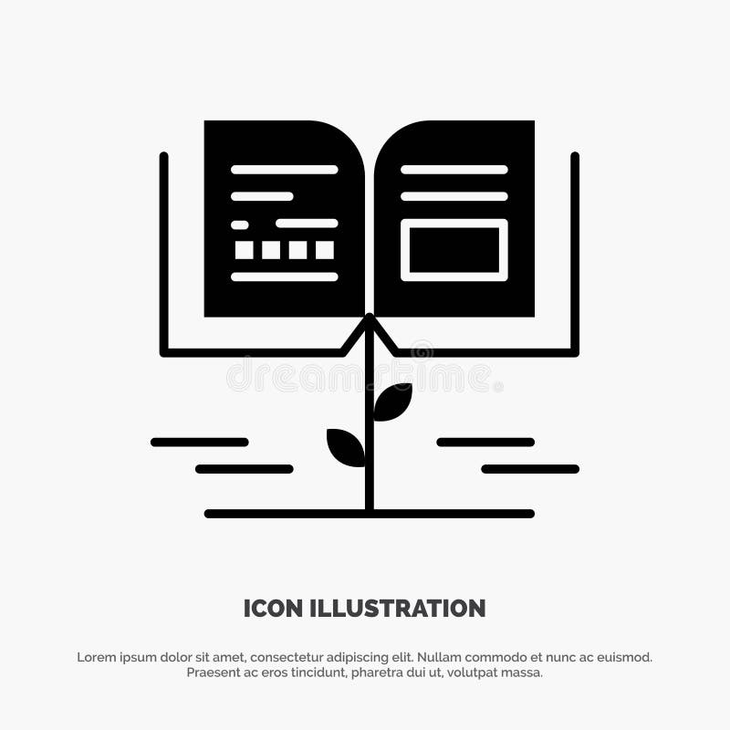 Growth, Knowledge, Growth Knowledge, Education Solid Black Glyph Icon ...