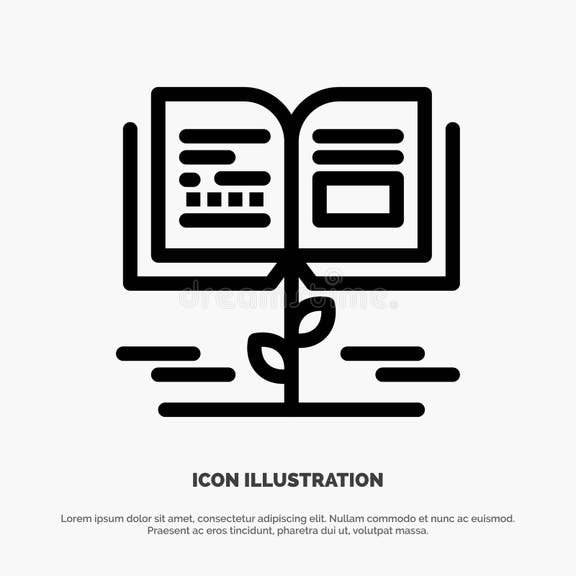 Growth, Knowledge, Growth Knowledge, Education Vector Line Icon Stock ...