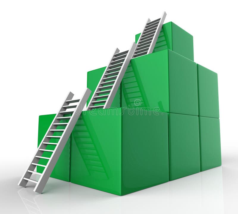 Growth Ladders Represents Victorious Victory and Rise Stock ...
