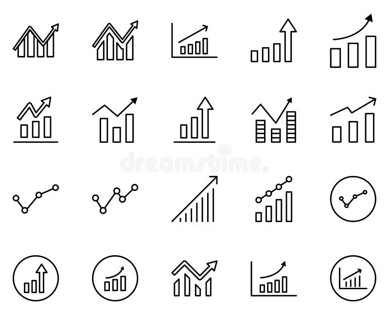 Growth line icon stock vector. Illustration of progress - 190295542