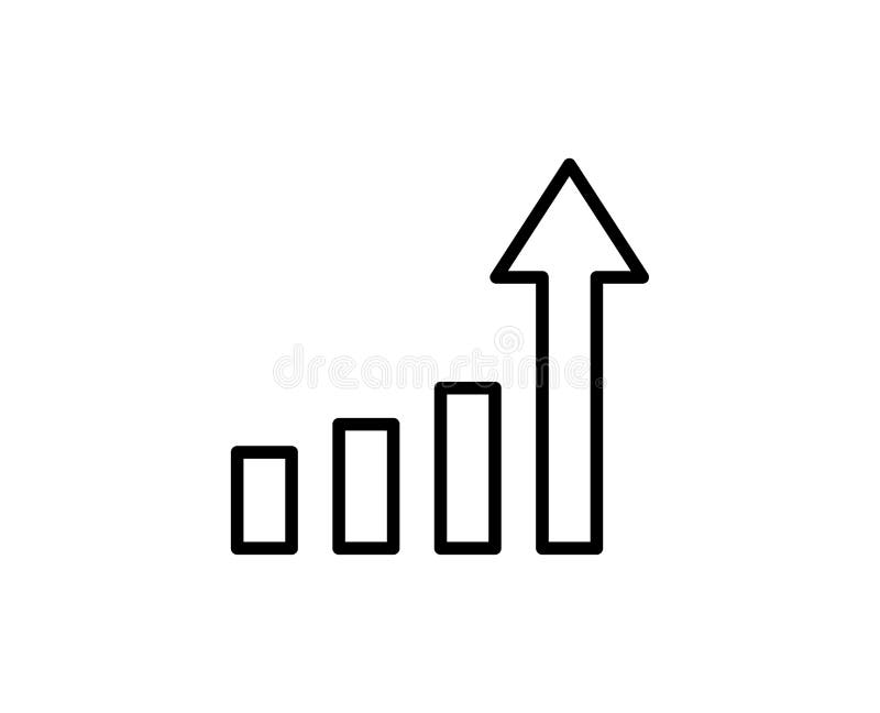Growth line icon stock vector. Illustration of device - 193083002