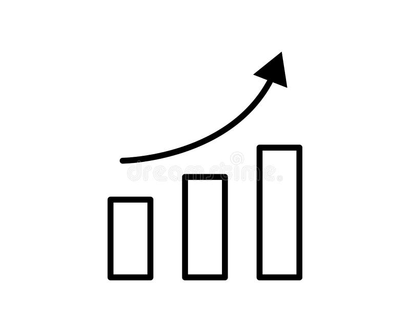 Growth line icon stock vector. Illustration of concept - 104450023