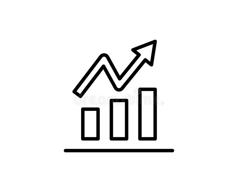 Growth line icon stock vector. Illustration of concept - 104450023