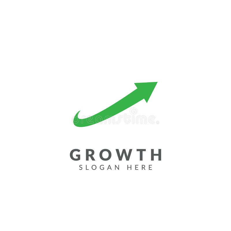 Growth Template. Business Progress. Growing Bar Graph Icon On ...