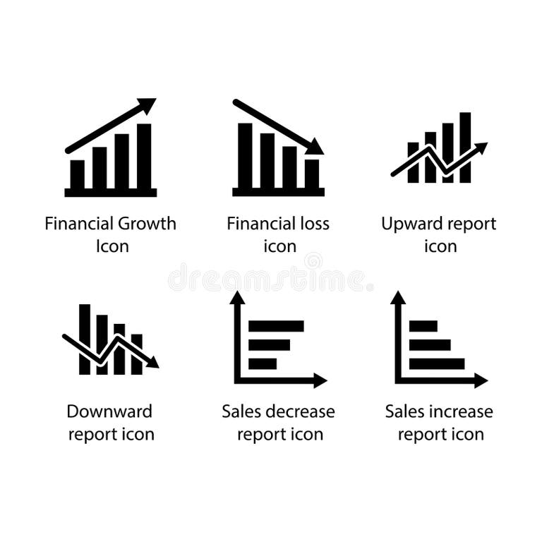 Growth, Loss, Upward Report, Downward Report, Sales Decrease, Sales ...
