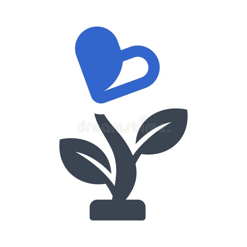 Growth love Icon stock vector. Illustration of valentine - 321219204
