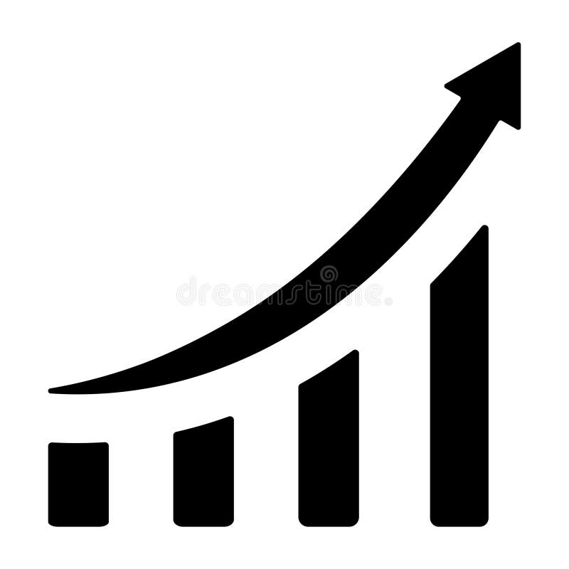 Growth market icon design stock vector. Illustration of finance - 215166926