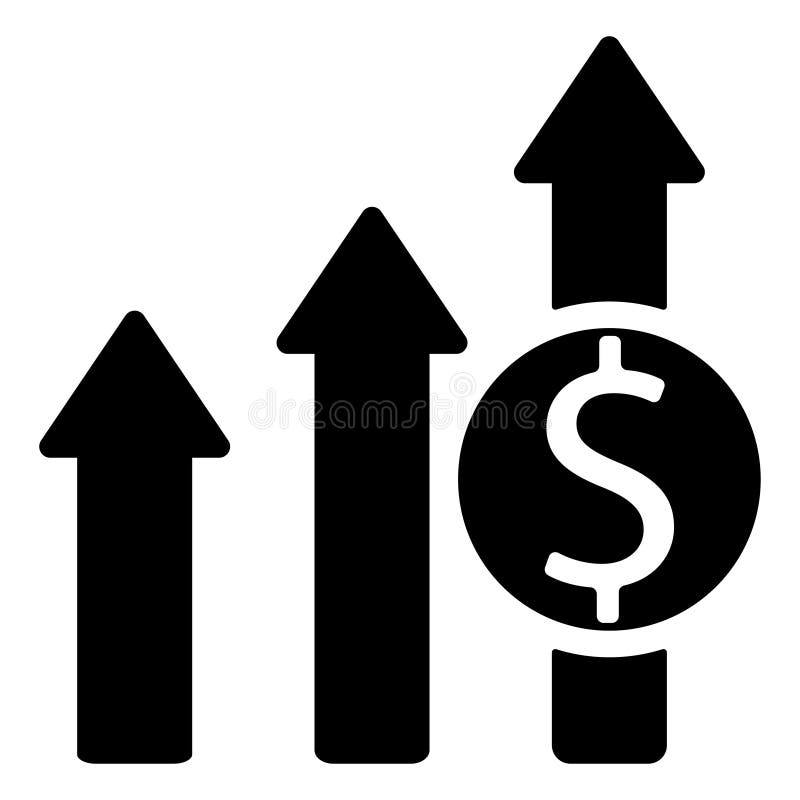 Growth market icon design stock vector. Illustration of arrow - 215166959