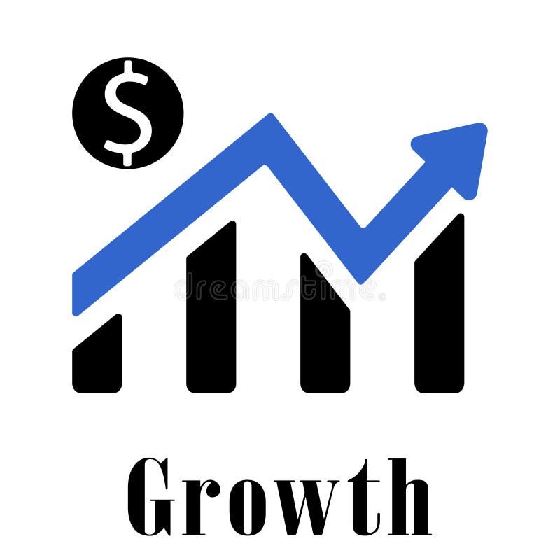 Growth market icon design stock vector. Illustration of geometric ...