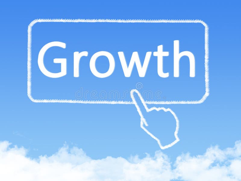 Growth message cloud shape stock illustration. Illustration of ...