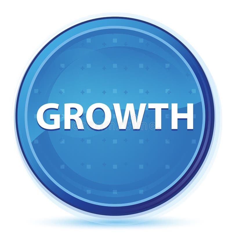 Growth Midnight Blue Prime Round Button Stock Vector - Illustration of ...