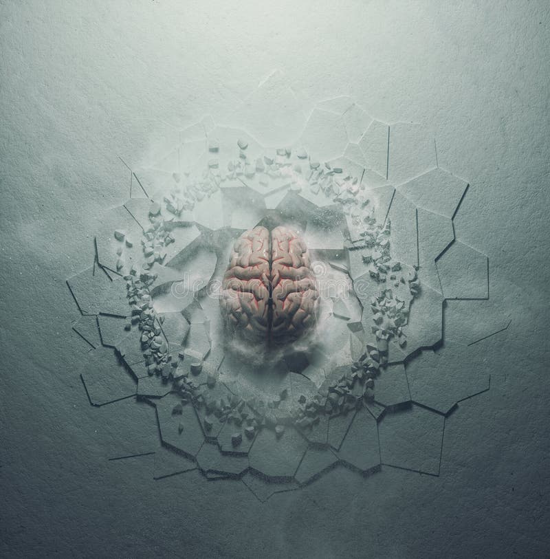 . Self Development and Brain Health Concept . this is a 3d Render Stock ...