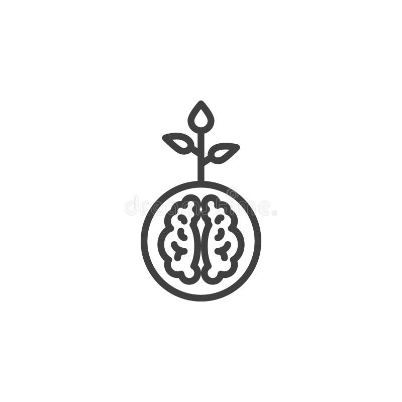 A Brain Growing In The Shape Of Tree Stock Vector - Illustration of ... A Brain Growing In The Shape Of Tree Stock Vector - Illustration of ...