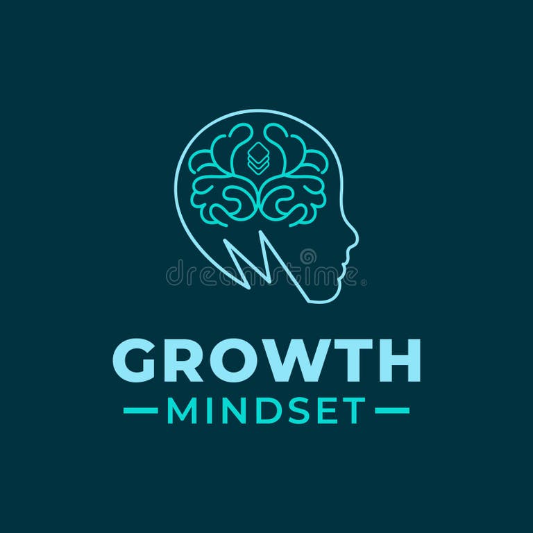 Growth Mindset Logo Design Vector Template Stock Vector - Illustration ...