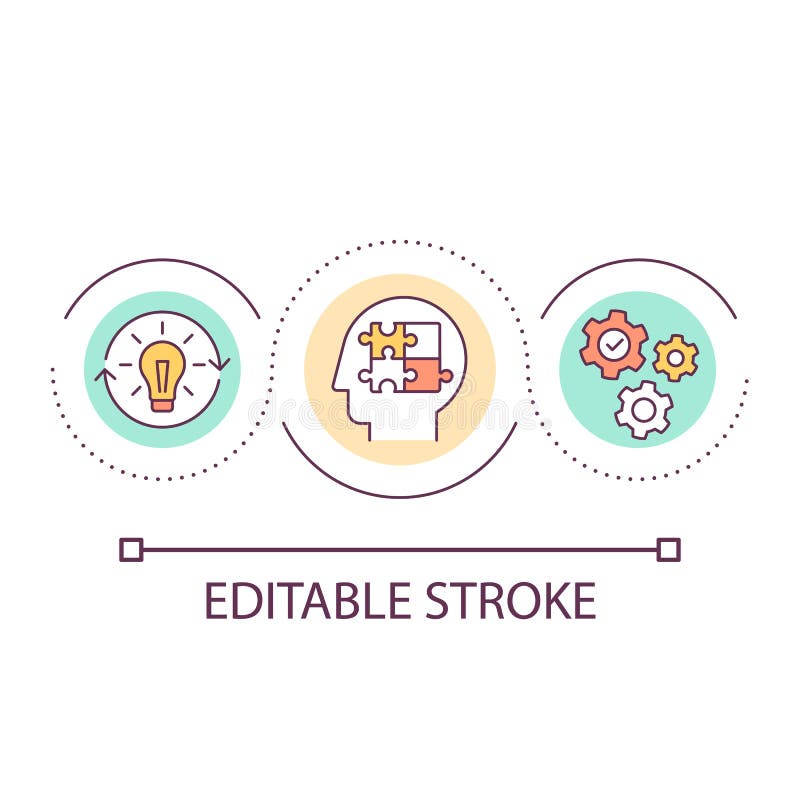 Growth Mindset Loop Concept Icon Stock Vector - Illustration of insight ...