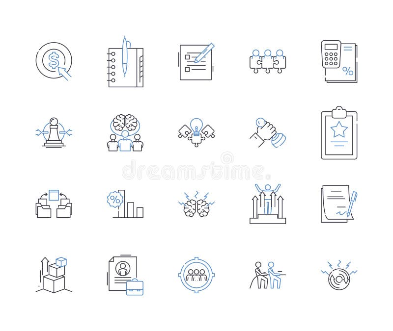 Growth Line Icons Collection. Progress, Development, Expansion ...