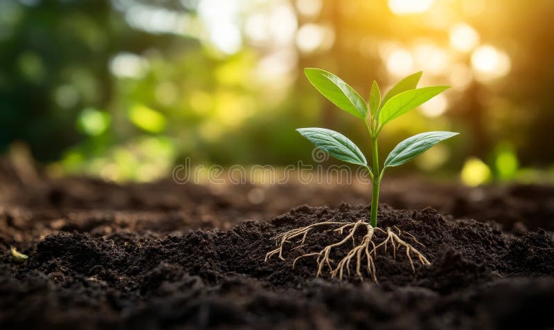 The Growth Phases of a Plant from Sprouting To Full Growth in Nutrient ...