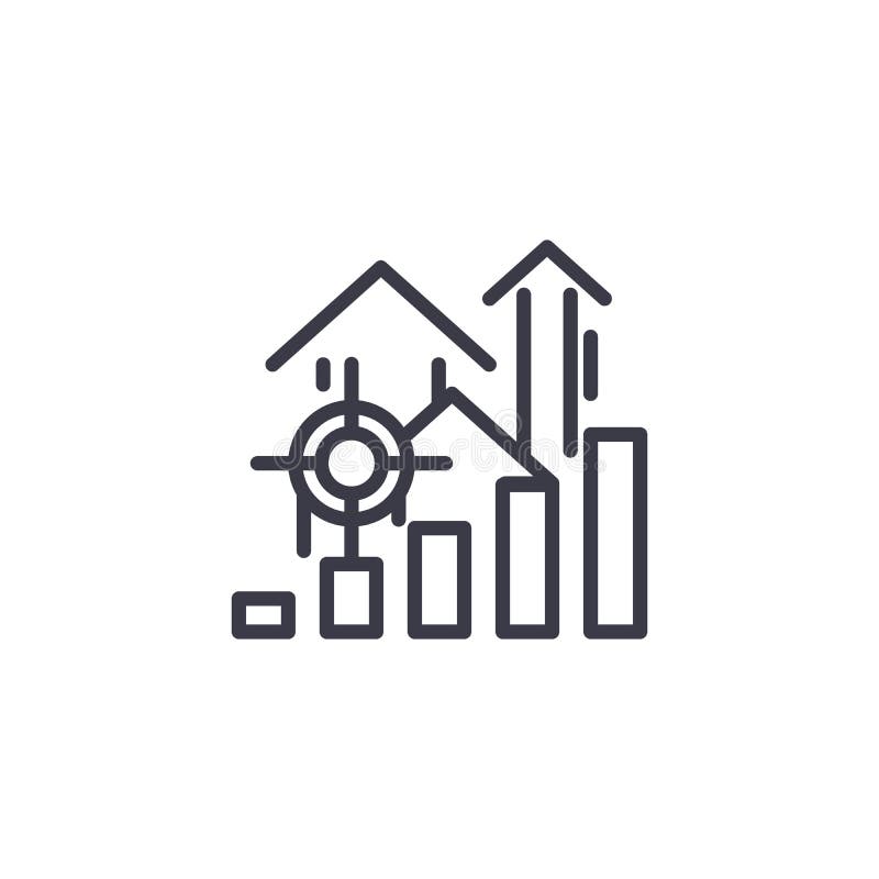 Growth Plan Linear Icon Concept. Growth Plan Line Vector Sign, Symbol ...