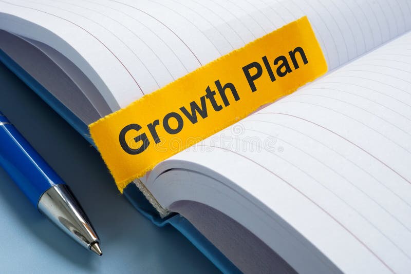 Growth Plan Tab in a Notebook. Strategic Planning and Future ...